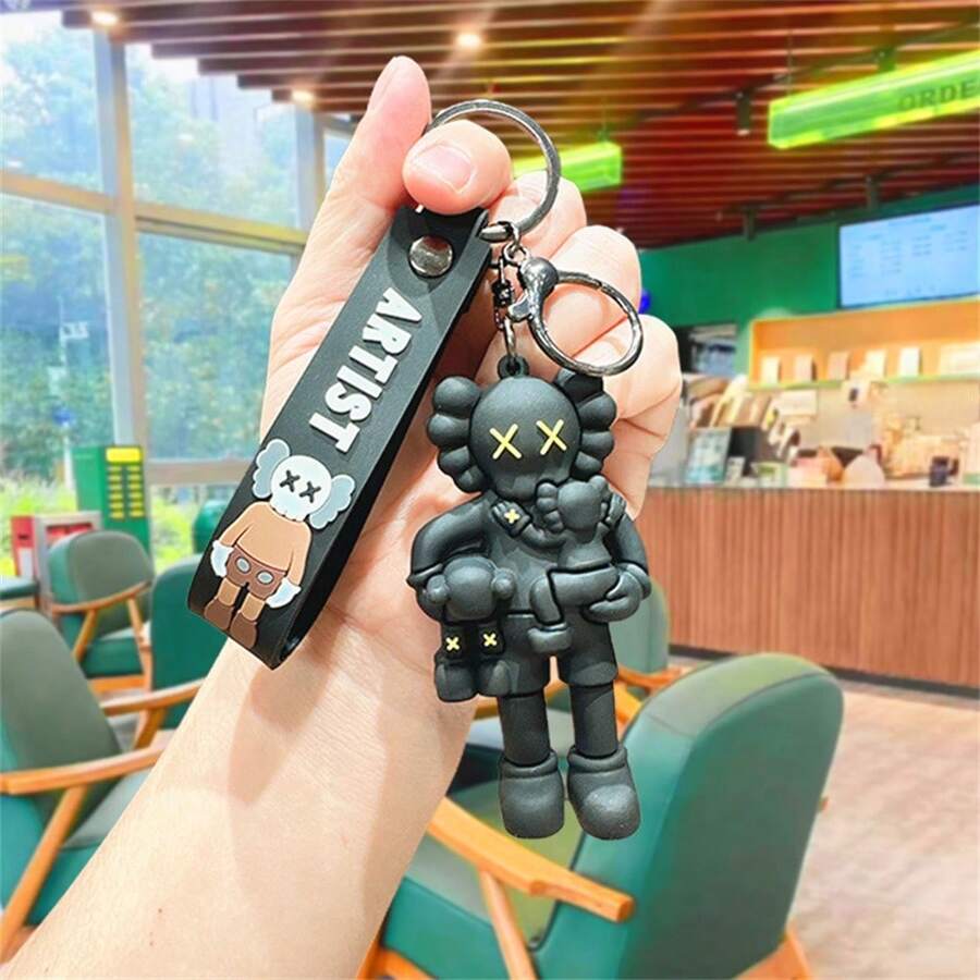 KAWS 1pc KAWS Cartoon Key Chain Pendant Keychain Small Pendant Doll ...