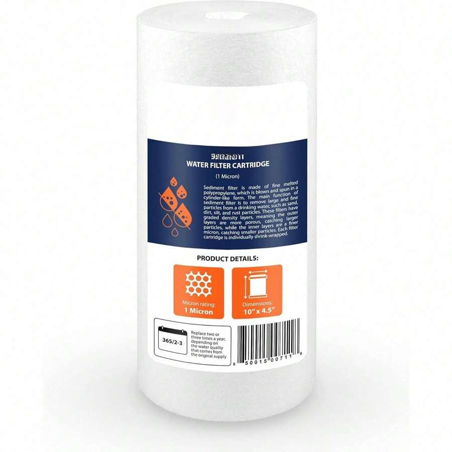 Whole House 1 Micron Water Filter 10 X 4.5 Against Sediment Water ...