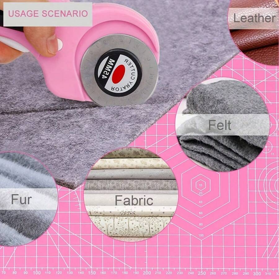 45mm Rotary Cutter, Sewing Clips And Fabric Marking Pen, For DIY Sewing ...