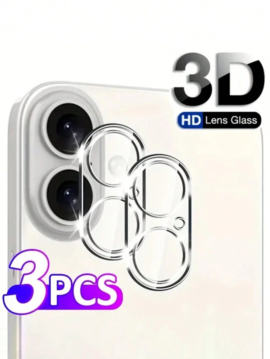 3 Packs Lens Protective Film Tempered Glass Full Cover Lens Protective ...