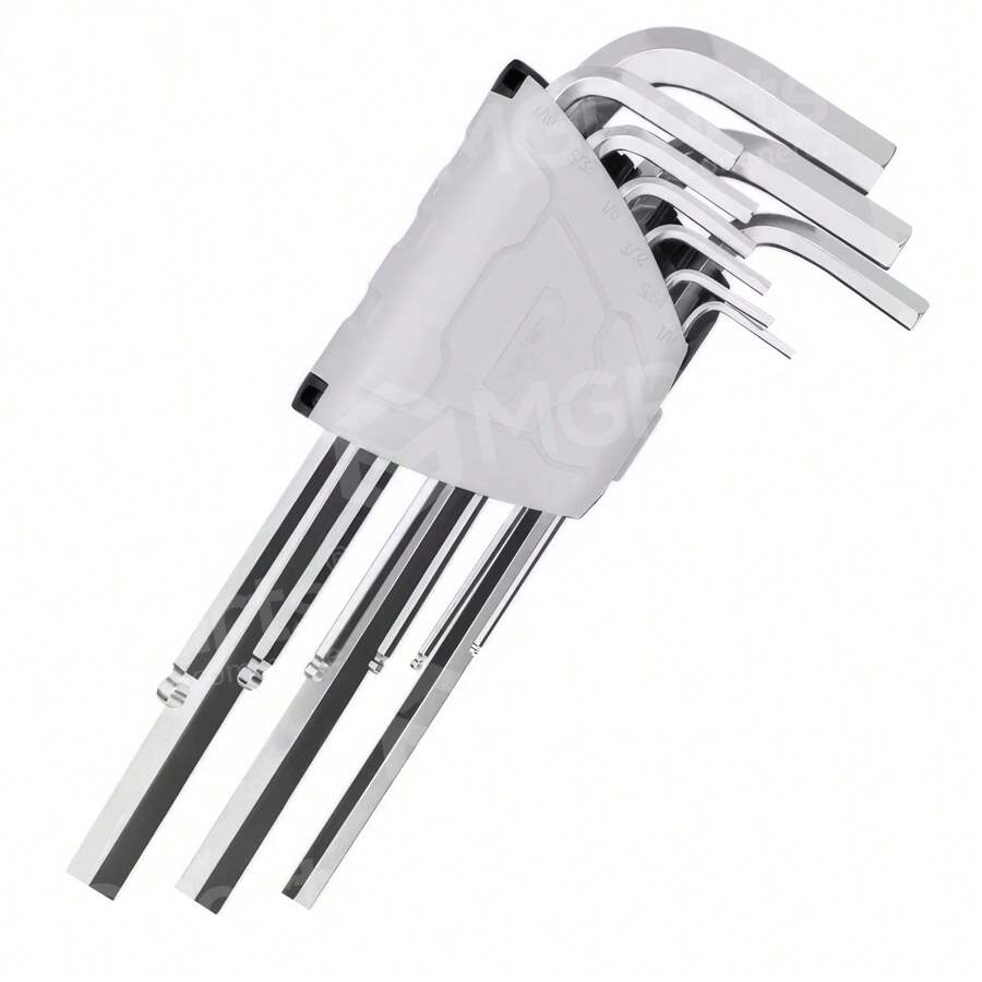 9 Piece Allen Key Set M Hexagonal Professional L Shape Chrome Vanadium ...