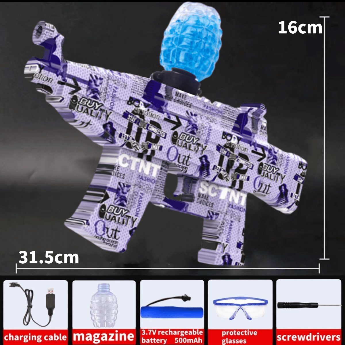 [USB Rechargeable Automatic Water Balloon Gun] Electric Ball Gun, High ...