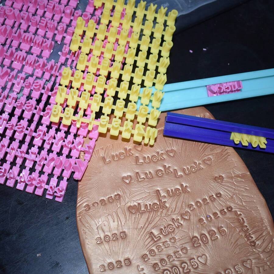 Number Alphabet Clay Stamp Micro Mini Letter Stamp For Polymer Clay ...
