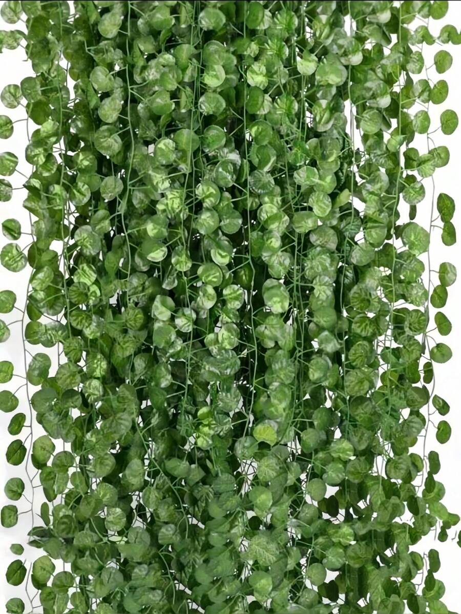 1/6/12pcs Artificial Evergreen Sweet Potato Vines, Fake Ivy Leaves ...