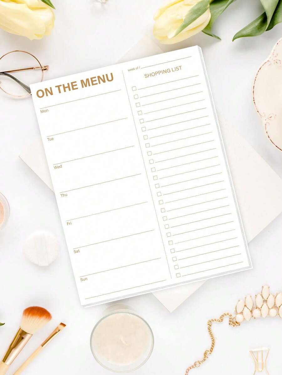 6.4" X 8.5" Magnetic Meal Planner & Shopping List Notepad. Meal ...