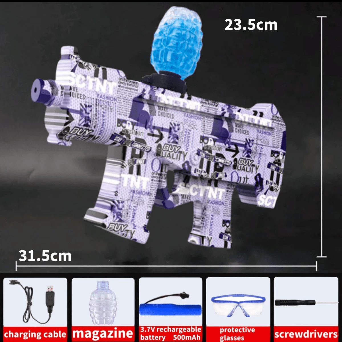 [USB Rechargeable Automatic Water Balloon Gun Shooting Toy] Electric ...