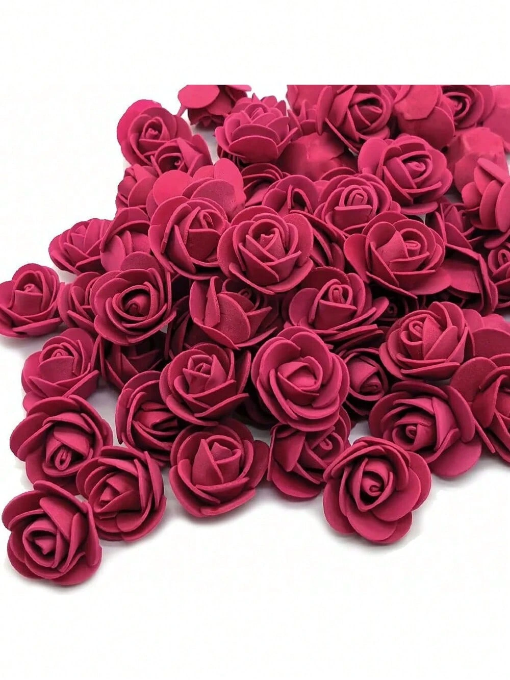 100-Piece Crimson Mini Foam Roses - Polyvinyl Chloride Artificial ...