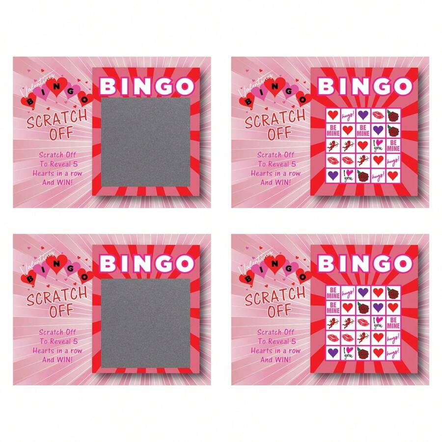 Valentine's Day Scratch-Off Bingo Cards, Raffle Tickets, Party Favors ...