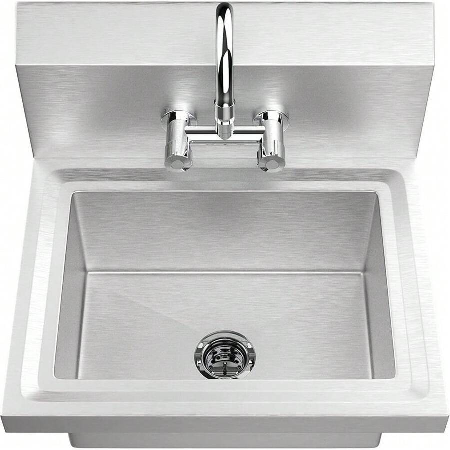 Hand Wash Commercial Sink Wall Mount Utility Sink With Drainer And ...