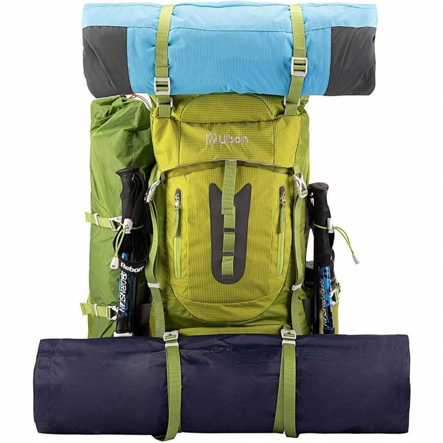 Ubon 60L Internal Frame Hiking Backpack Waterproof Camping Backpack ...