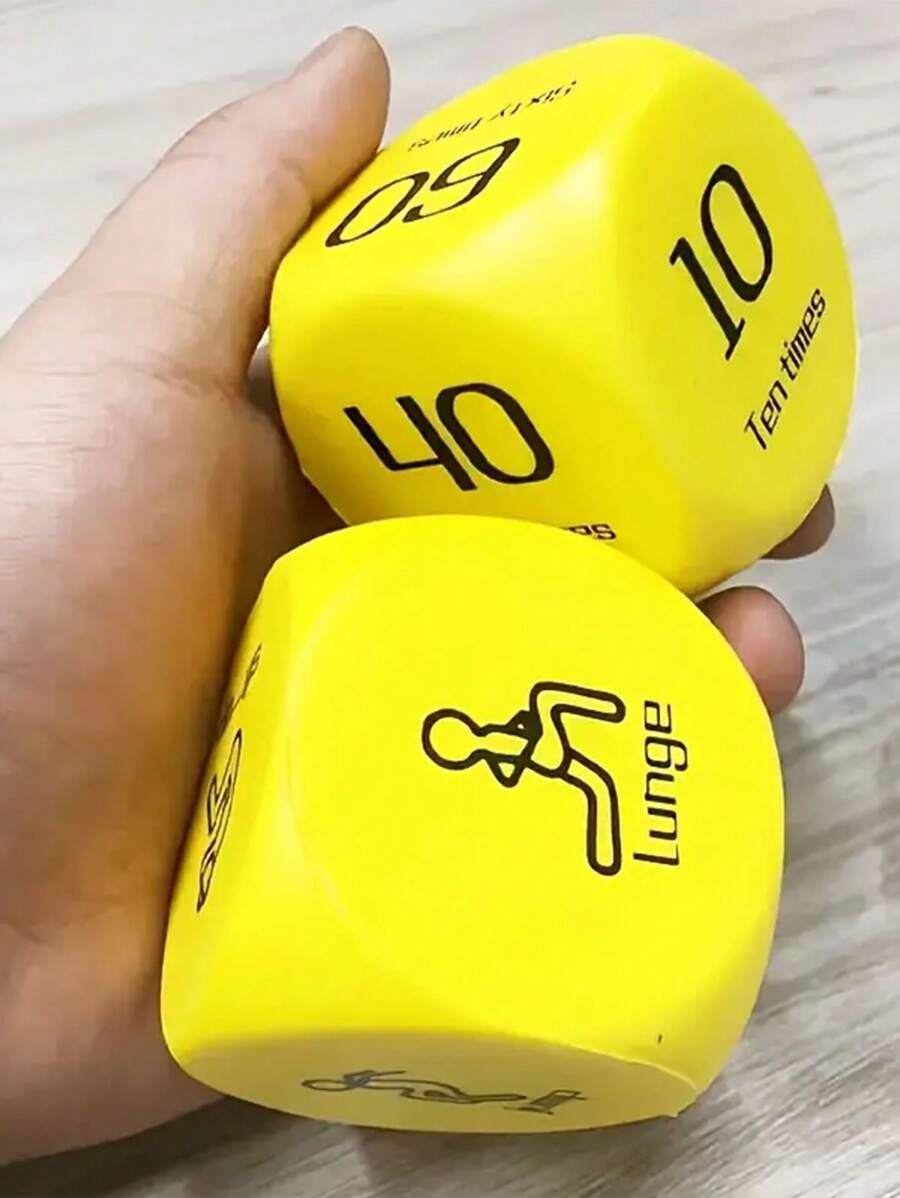 2pcs Fitness Dice Set For Group & Individual Workouts - Fun Activity ...