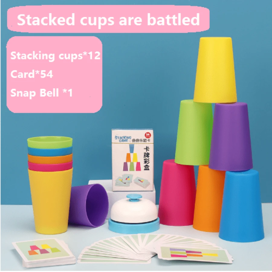 Puzzle Logical Thinking Training Battle, Quick Stacking Cup Props Table ...