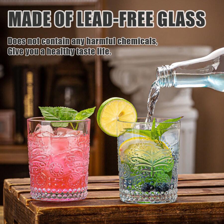 Ensemble de 6 verres à whisky en cristal, verres Premium Rocks ...