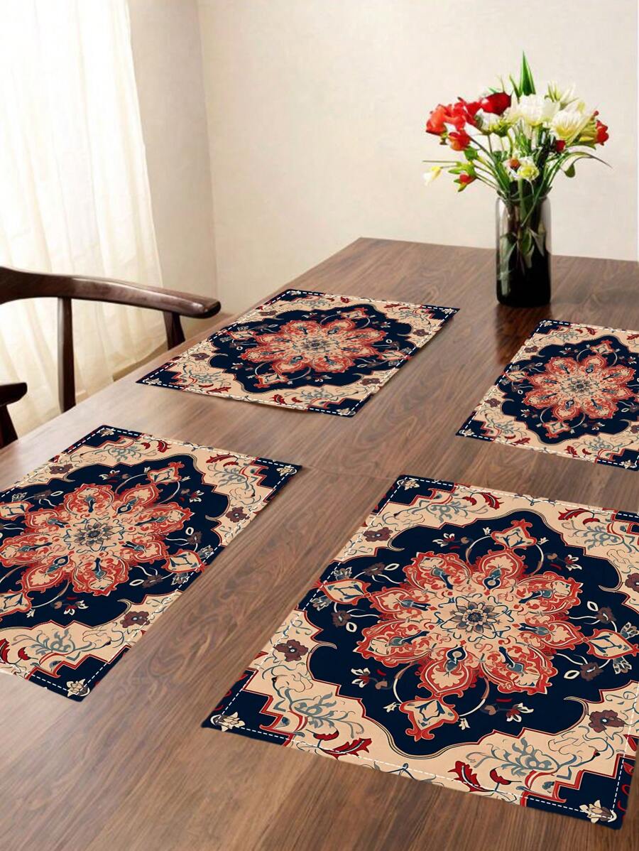 4-Piece Set Of Patterned Bohemian Original Placemats Table Mats Table ...