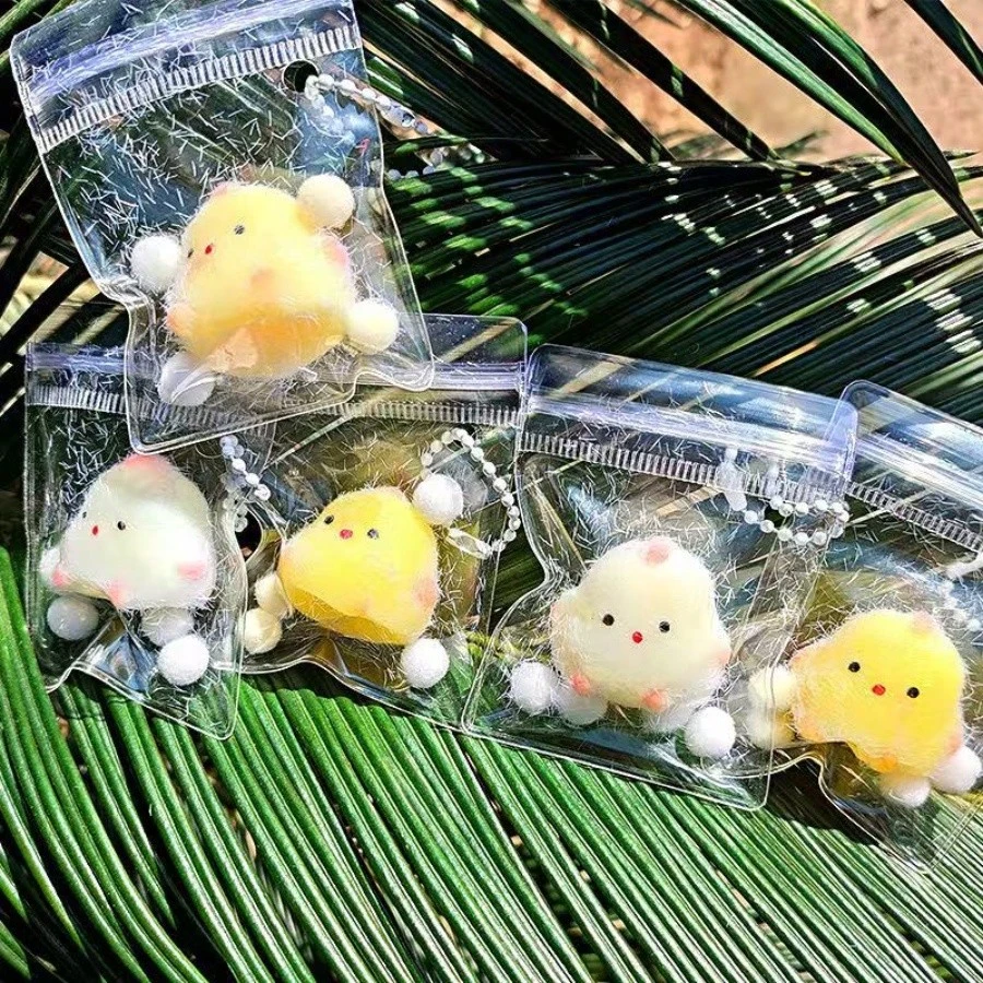 Adorable Yellow Chick Stress Relief Squeeze Toy, Squishy Soft Squeezing ...