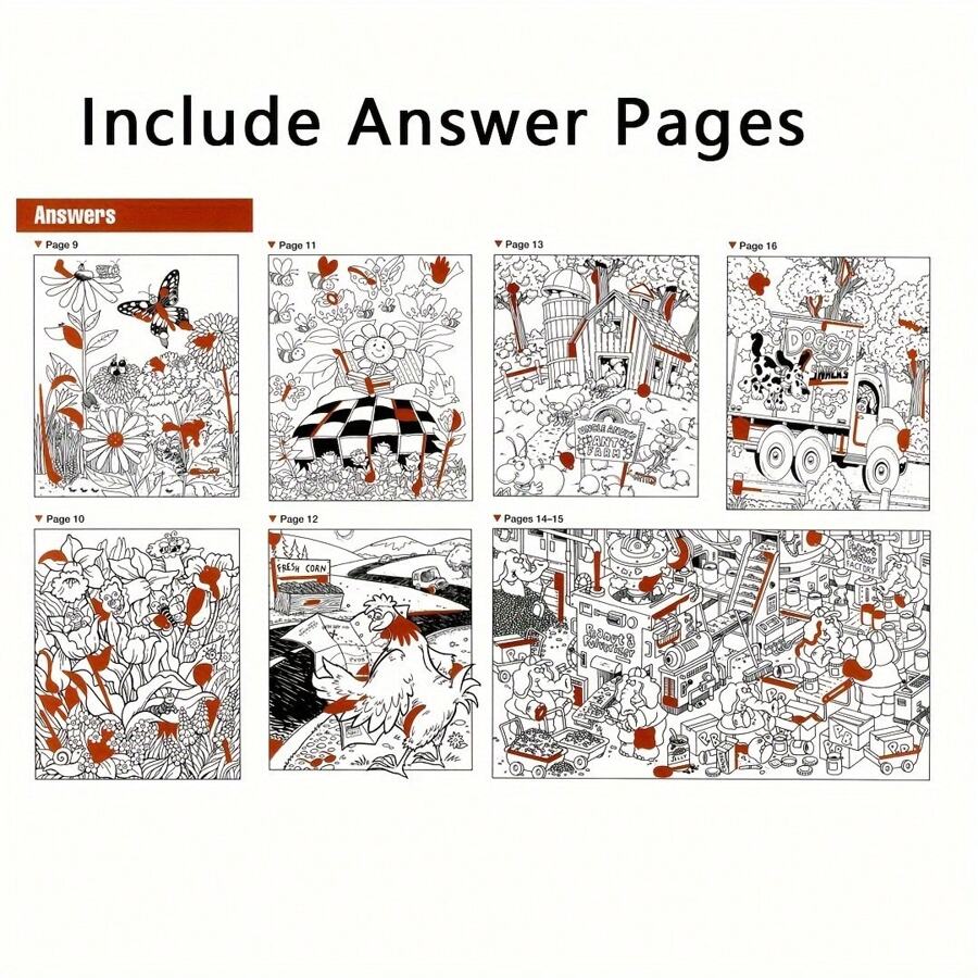 Hidden Pictures Activity Books - Find Hidden People/Animals Themed ...