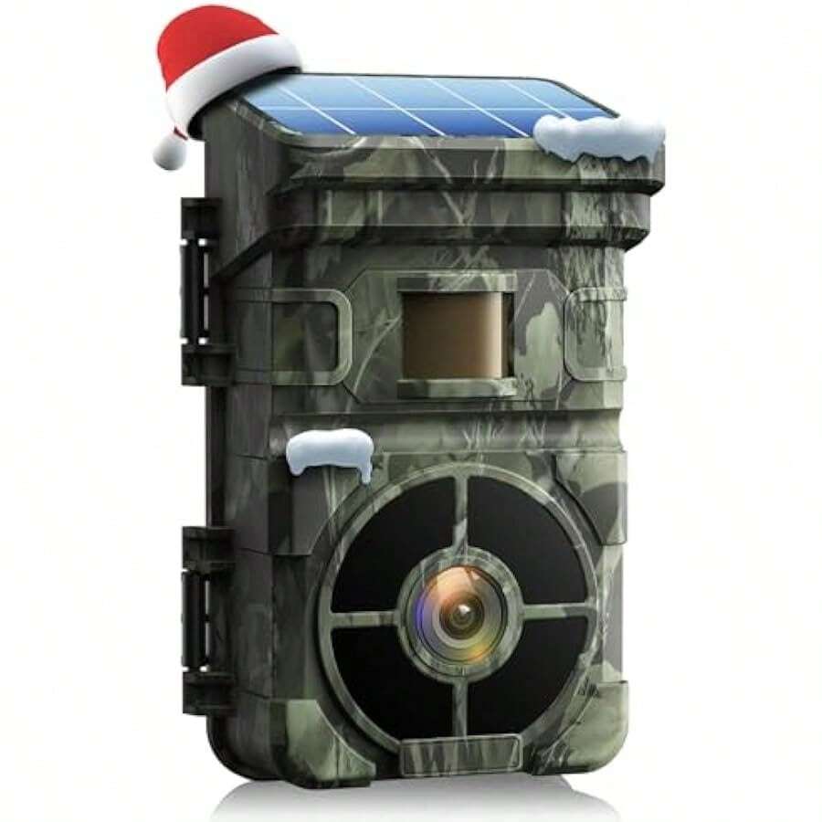 Solar Powered Wildlife Camera 48MP 4K 2500mAh Lithium Battery ...