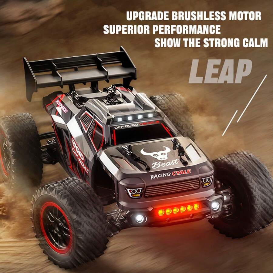 Large High Speed Remote Control Car With LED Shell Lights, 4WD Off-Road ...