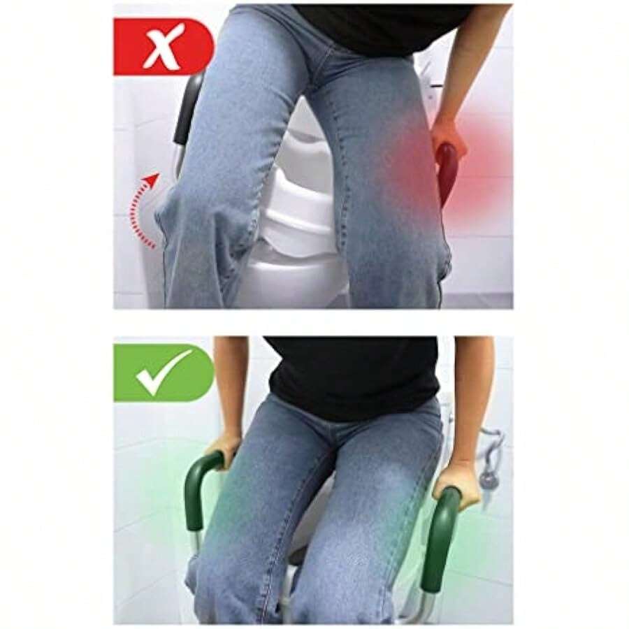 Raised Toilet Seat With Handles Toilet Seat Riser For Elderly 4 Inch ...