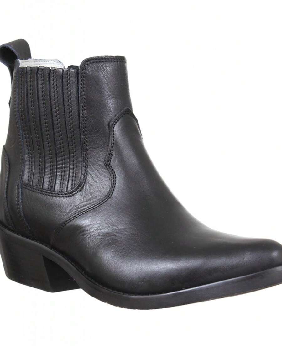 Bota Texana Masculina Cano Curto Bico Fino Preto Cow Way 36923 | SHEIN ...