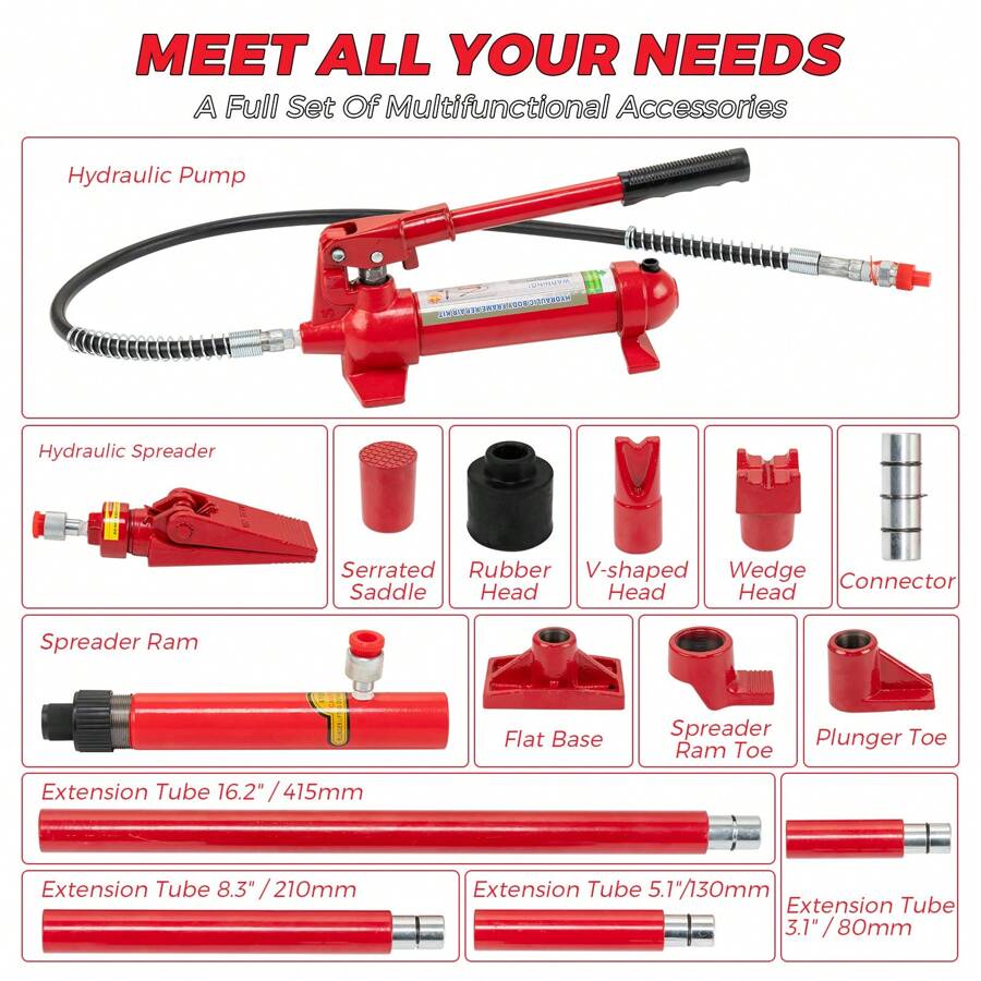 Studyset Hydraulic Jack Kit, Hydraulic Multifunctional Jack With Oil ...