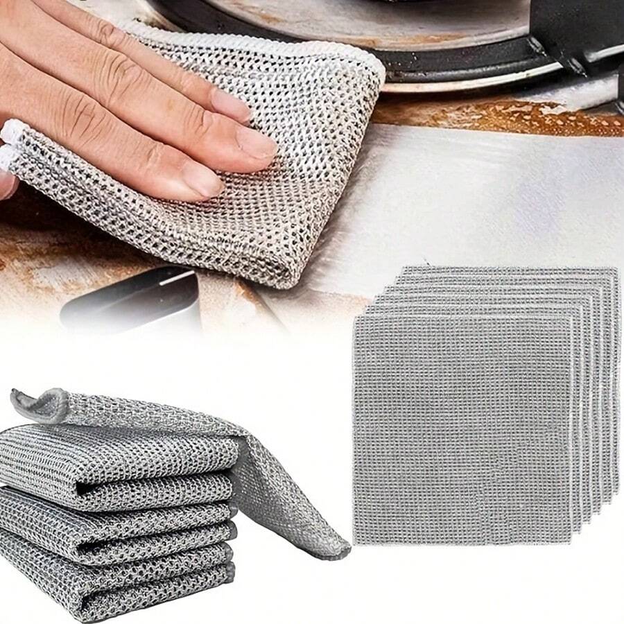 20pcs Wire Dishwashing Rag For Wet And Dry, No Scratches And No Odor ...