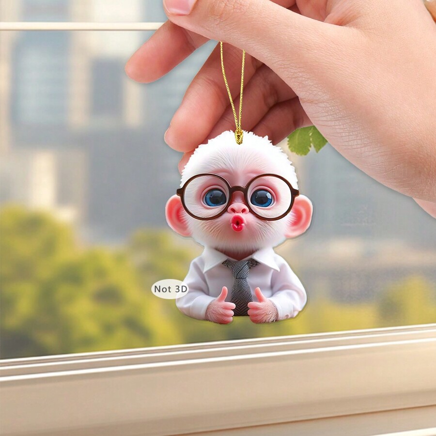 1PC Valentine's Day 2D Funny Monkey Acrylic Pendant, Multi-Functional ...
