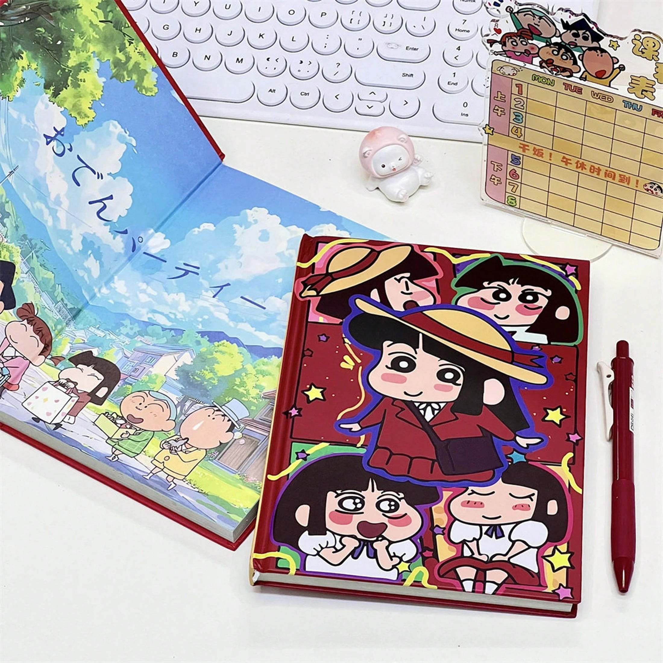 CRAYON SHINCHAN Crayon Shin Chan Oil Painting Style A5 Color Page ...