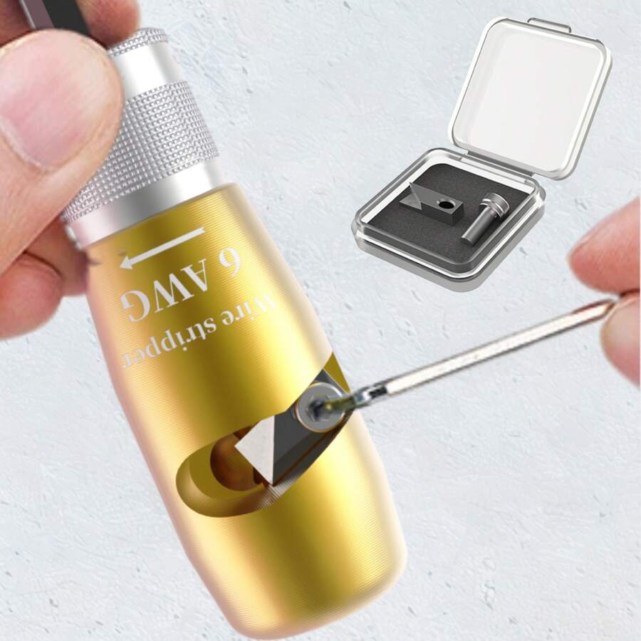 Wire Stripper For Drill, Compatible With AWG 14-12-10-8-6 Gauge Electric Wire Stripper ...