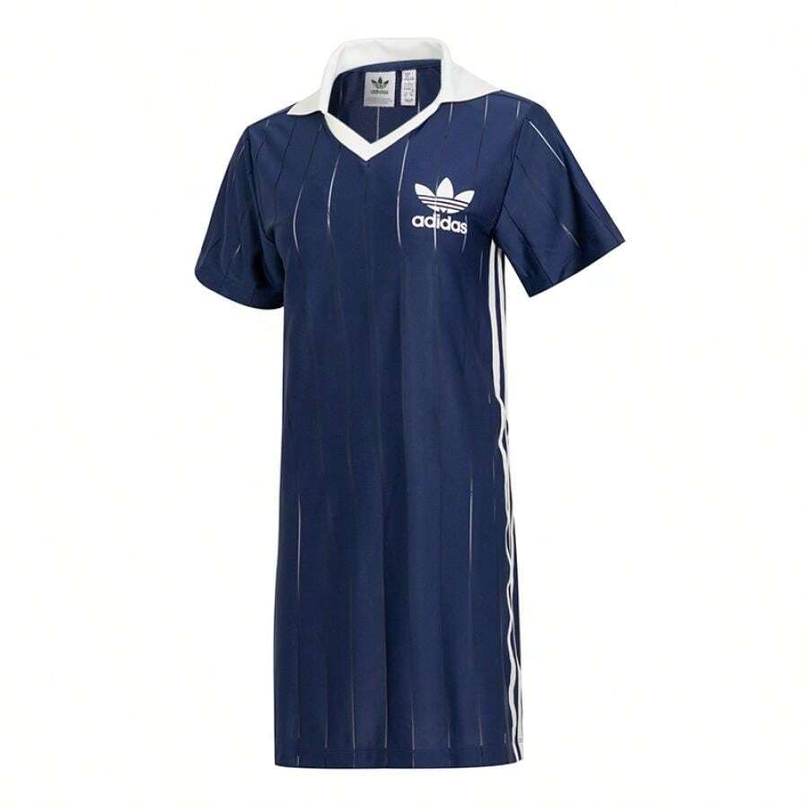 Adidas Women Casual Ribbed V-Neck Polo Collar Dress IR7467 for Sale ...