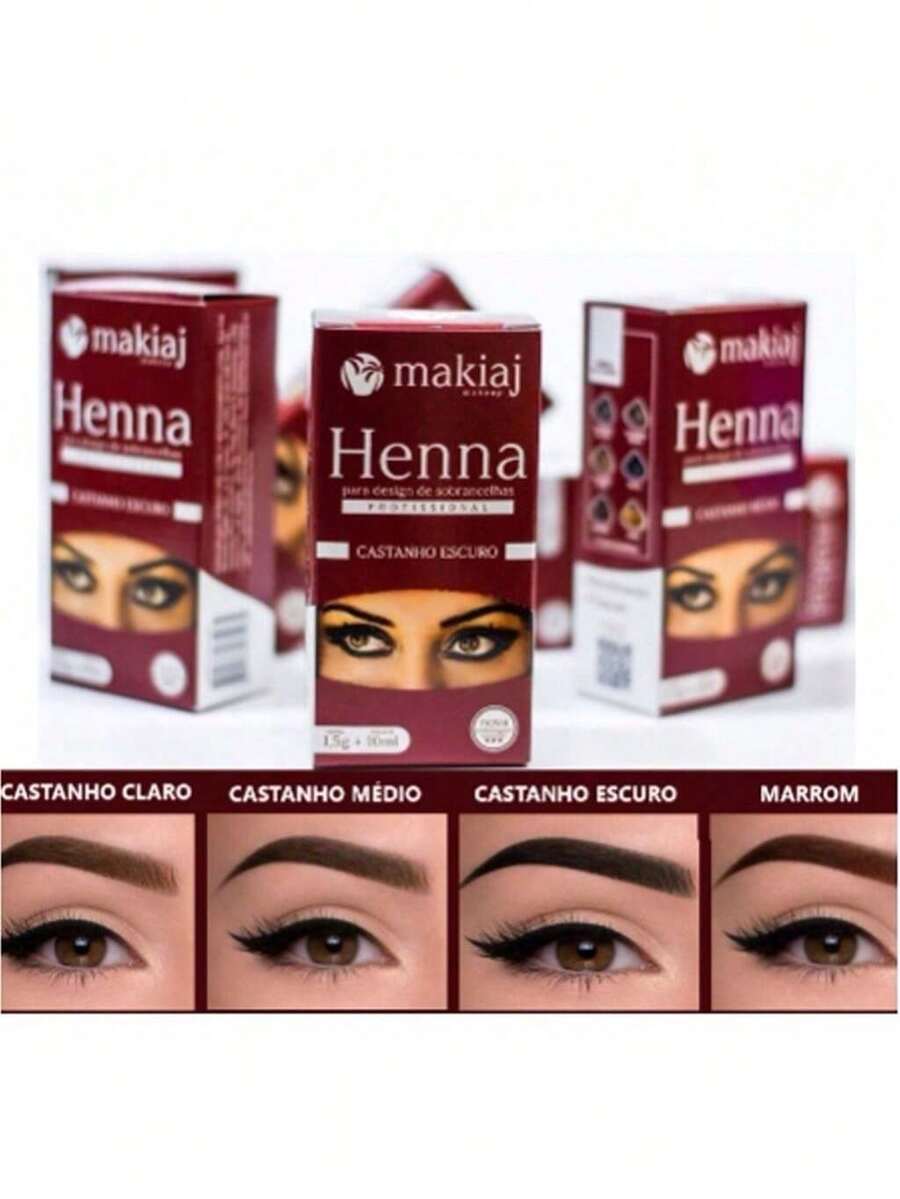 Makiaj Natural Eyebrow Henna Kit 3 Professional Fixation | Mode de ...