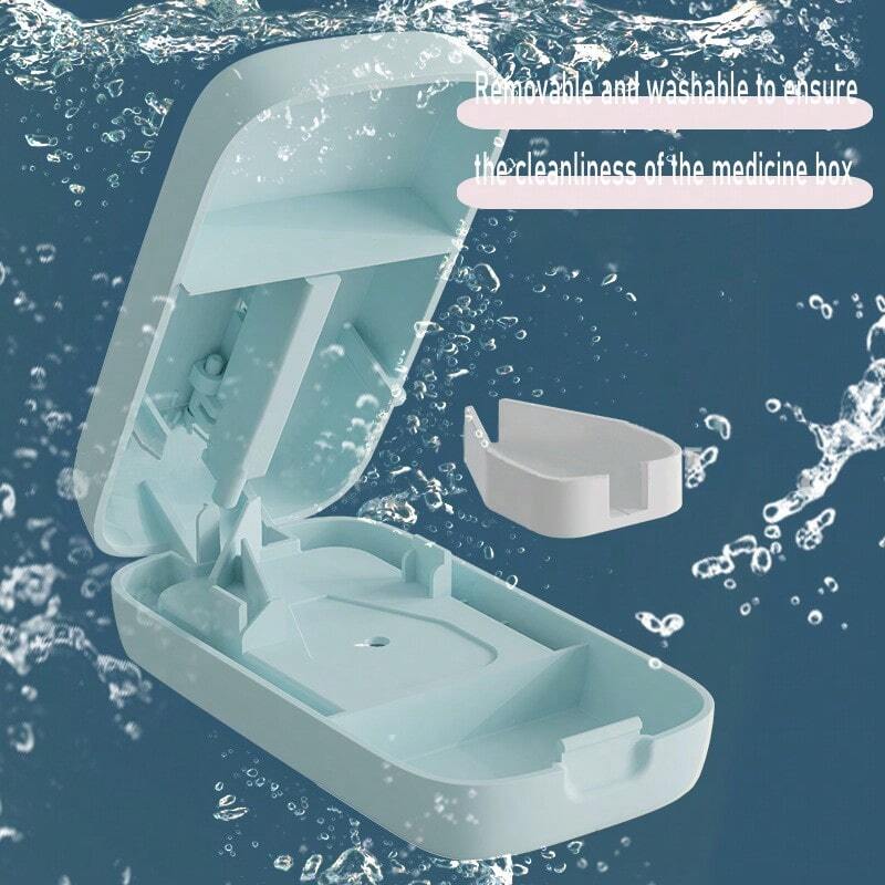 1/2 Pill Separator Hidden Blad Medication Cutter V-Shaped Fixing Buckle ...