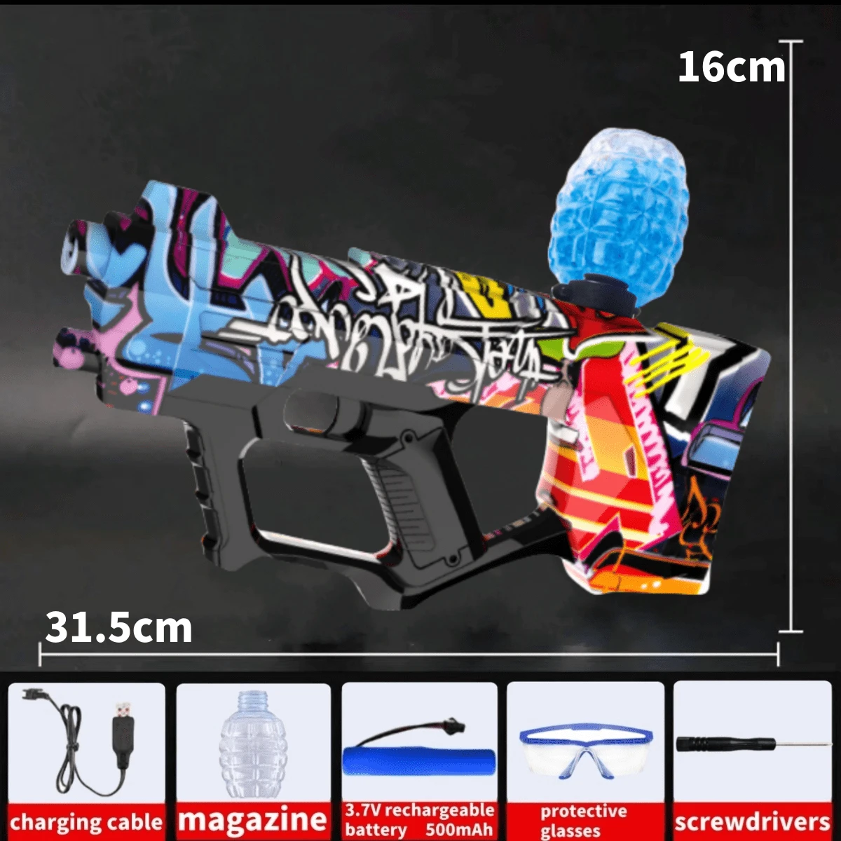 [USB Rechargeable Automatic Water Balloon Gun Shooting Toy] Electric ...