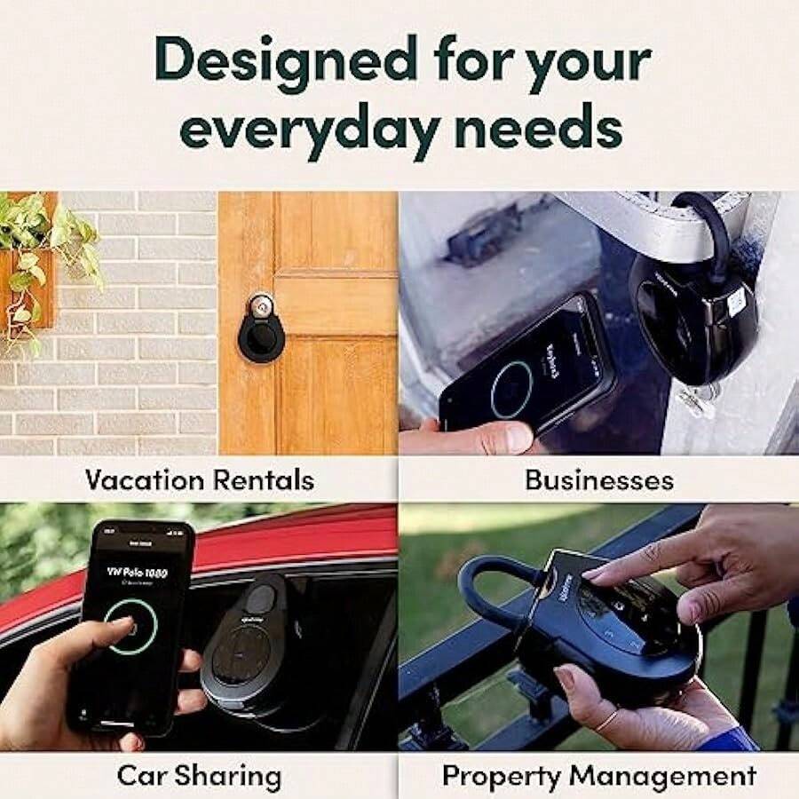 Key Lock Box Outdoor Smart Wall Mounted Key Safe AirBNB Compatible ...