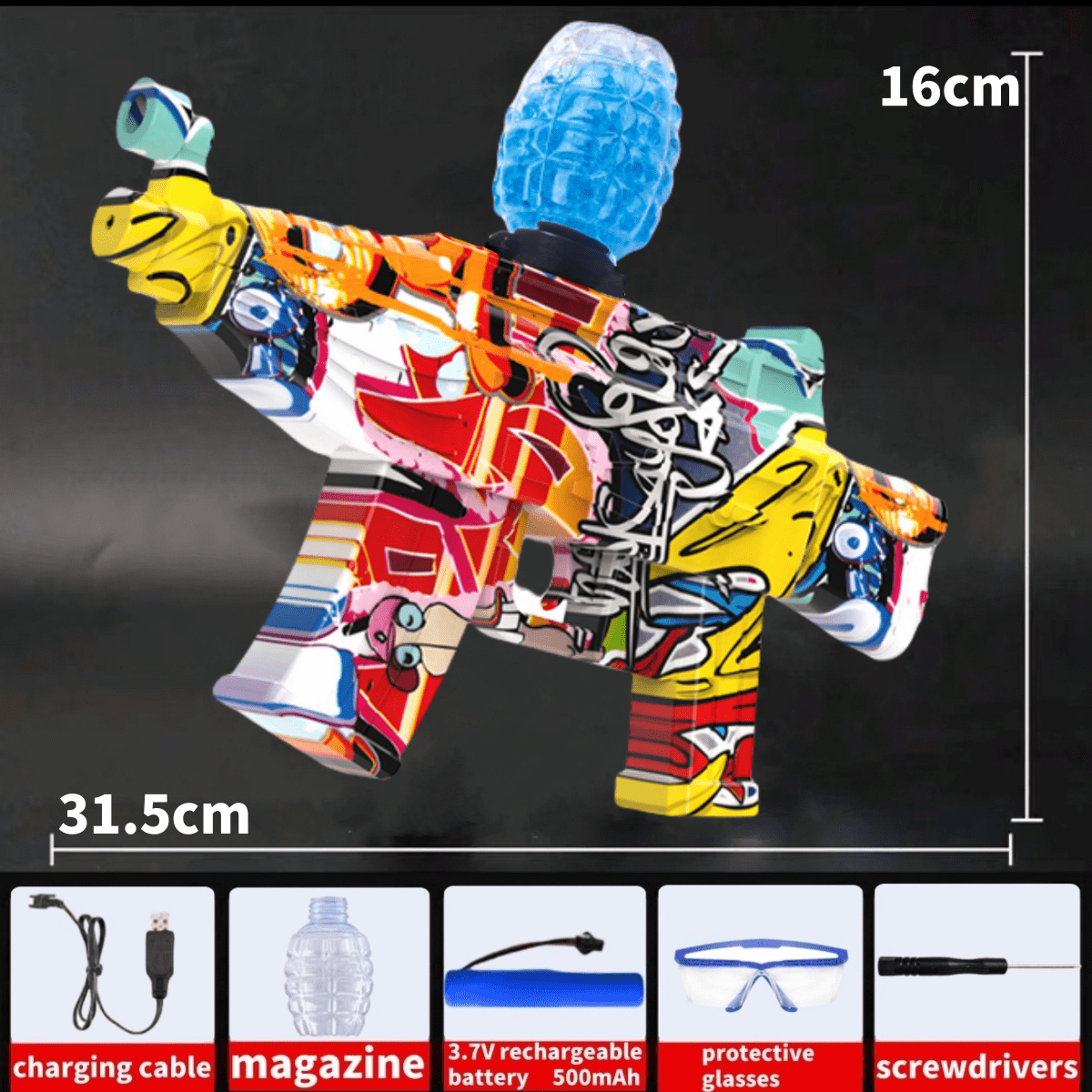 [USB Rechargeable Automatic Water Balloon Gun] Electric Ball Gun, High ...