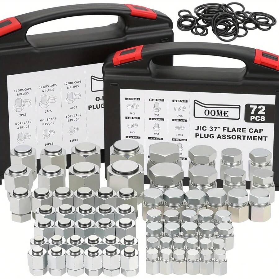 144PCS Hydraulic JIC 37 Degree And ORFS Flat Face Cap And Plug ...