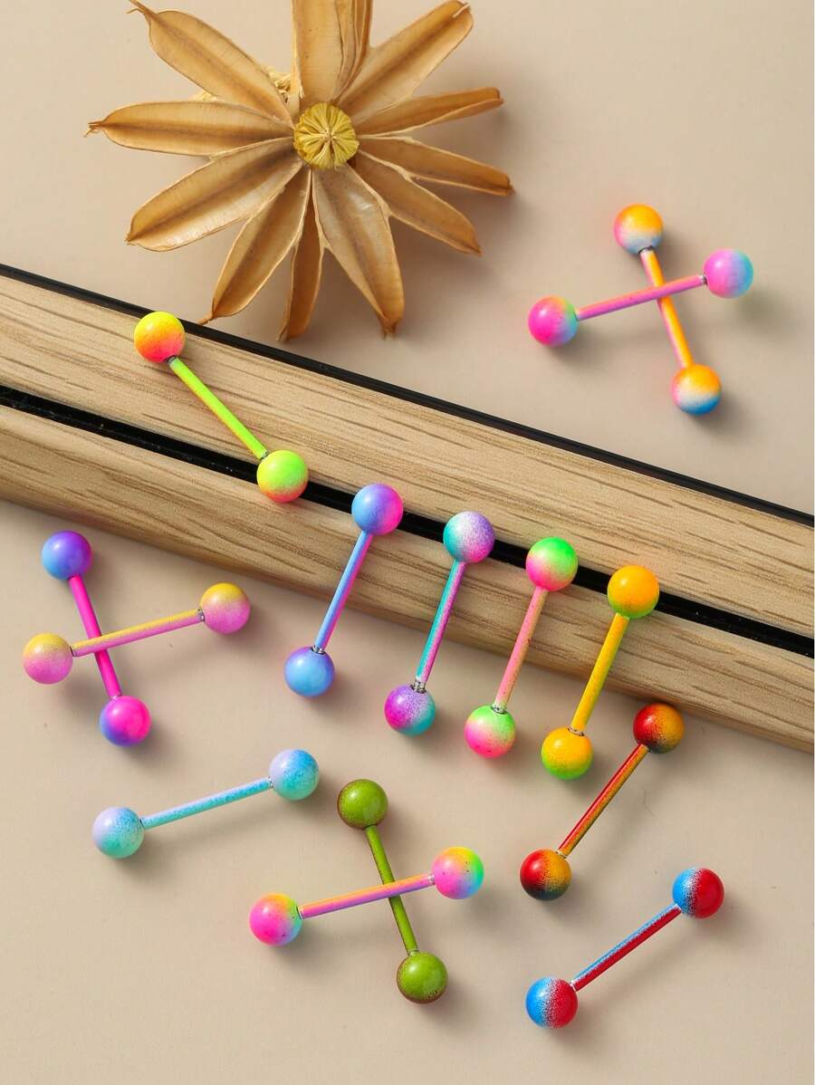 15 Stuks Van Menselijk Lichaam Punctie Regenboogkleurige ...