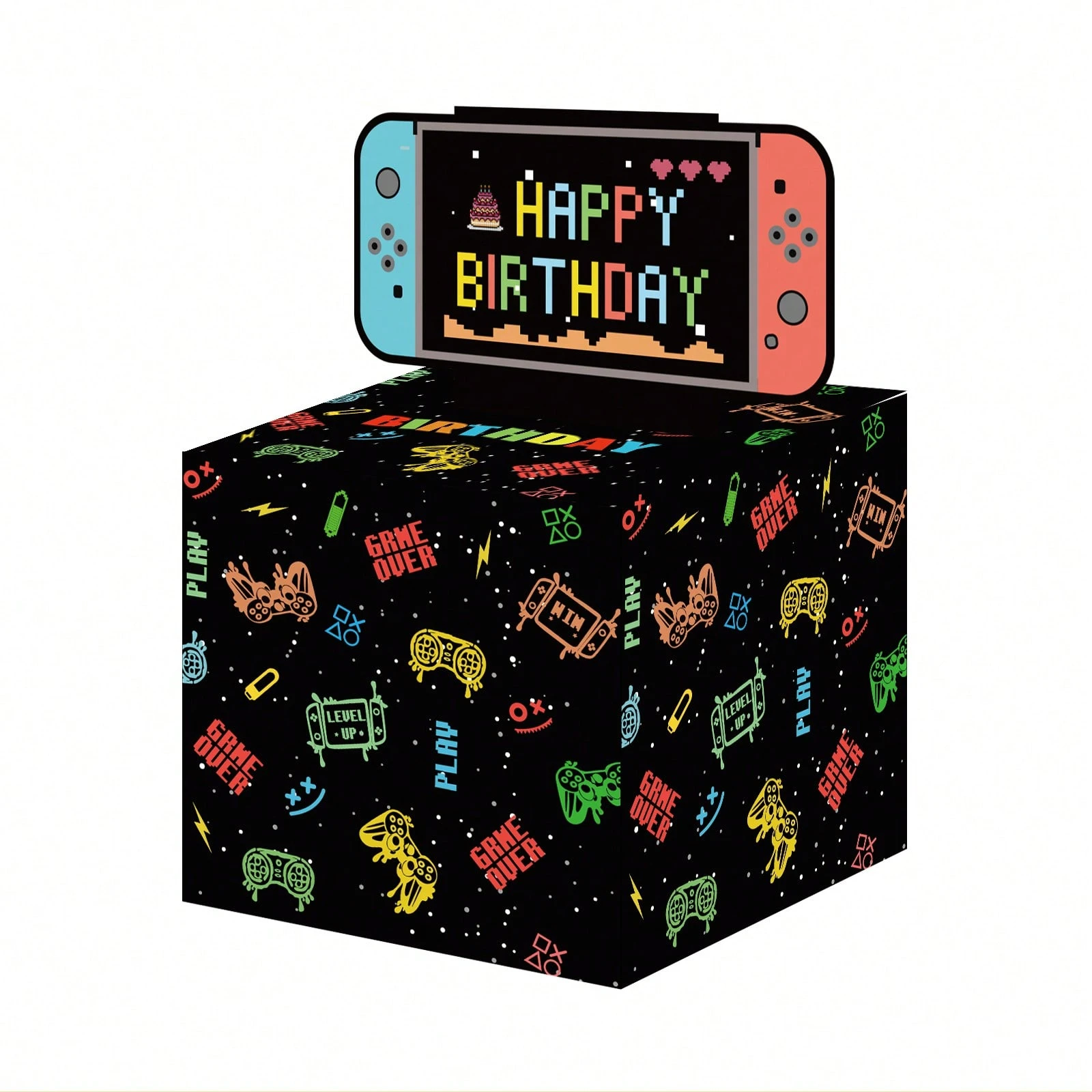 Game Console Theme Money Box Birthday Card With 50pcs Transparent ...