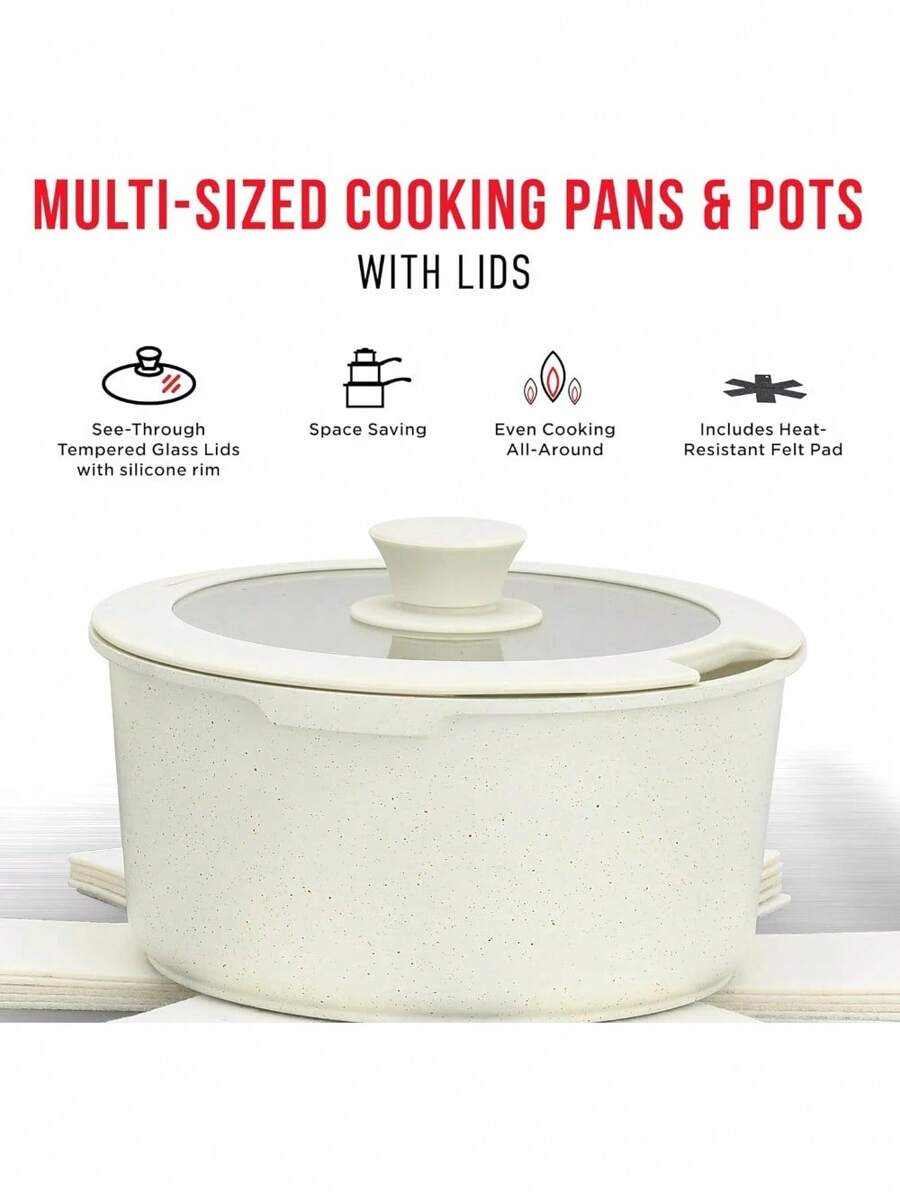 15 Piece Nonstick Granite Cookware Set | SHEIN USA