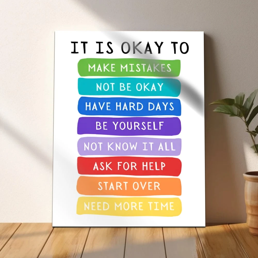 1 Pc Framed Motivational Wall Art For Classroom Decor, Classroom ...