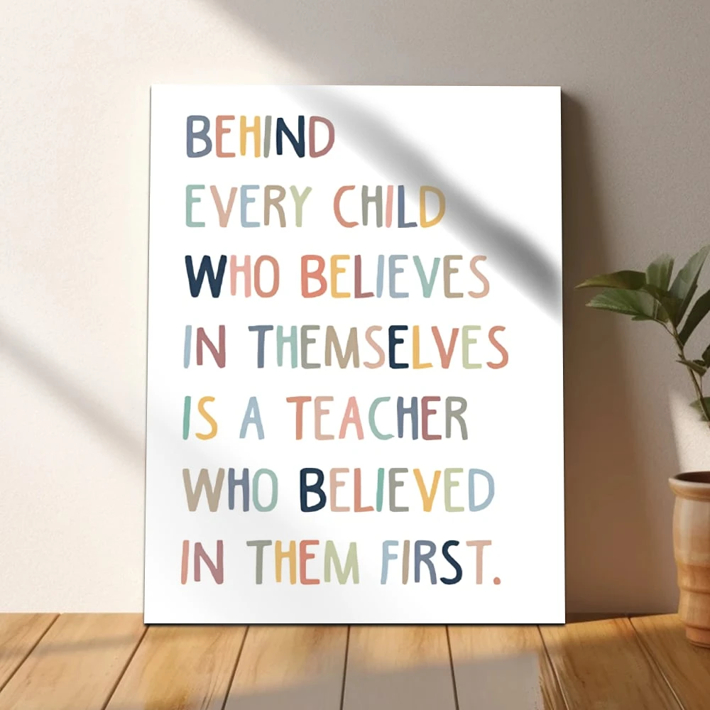 1 Pc Framed Motivational Wall Art For Classroom Decor, Classroom ...
