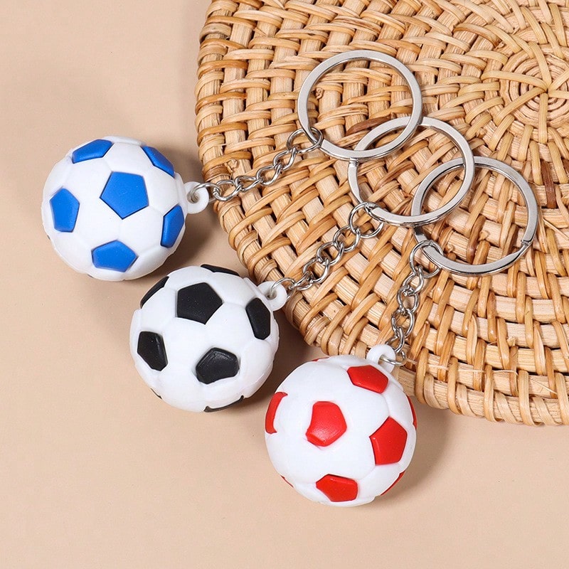 Six Football Keychains. It's Just An Ordinary Plastic Football Keychain ...