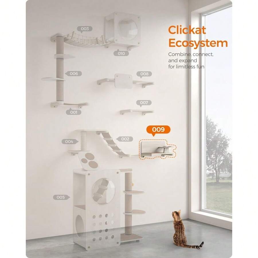 Wall-Mounted Elevated Cat Food Station | With Elevated Cat Food Bowl ...