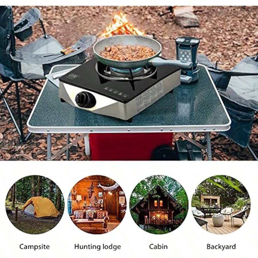 Indoor Portable Gas Stove Single Burner Table Top Cooker LPG Standing ...
