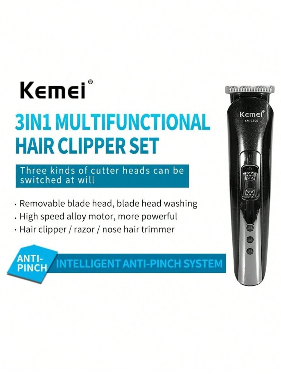 Kemei KM-1506 Multi-Function USB Hair Clipper Electric Rechargeable ...