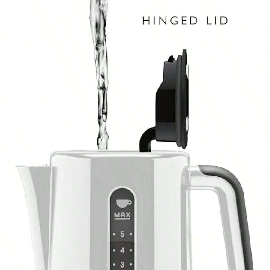 Dualit Studio Kettle | 1.5L 2.4KW Jug Kettle In White With Polished Trim | Dual Measuring ...
