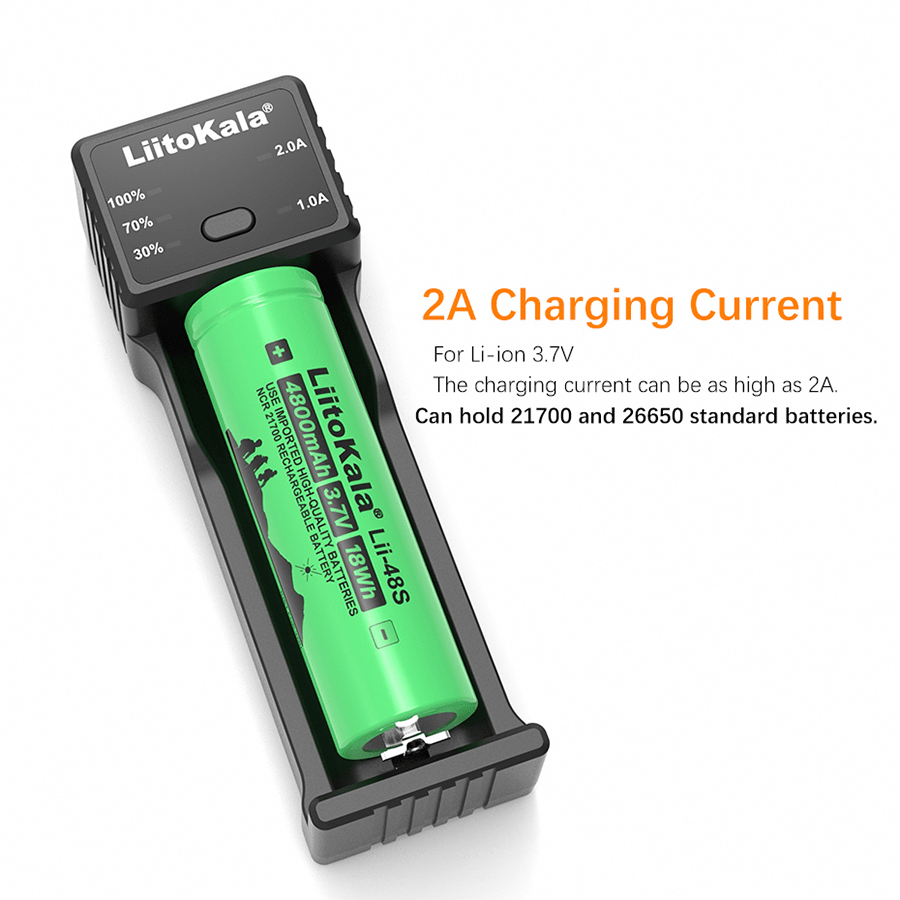 LiitoKala LiitoKala Lii-100C 5V2A EU-stekker 18650 oplaadbare ...