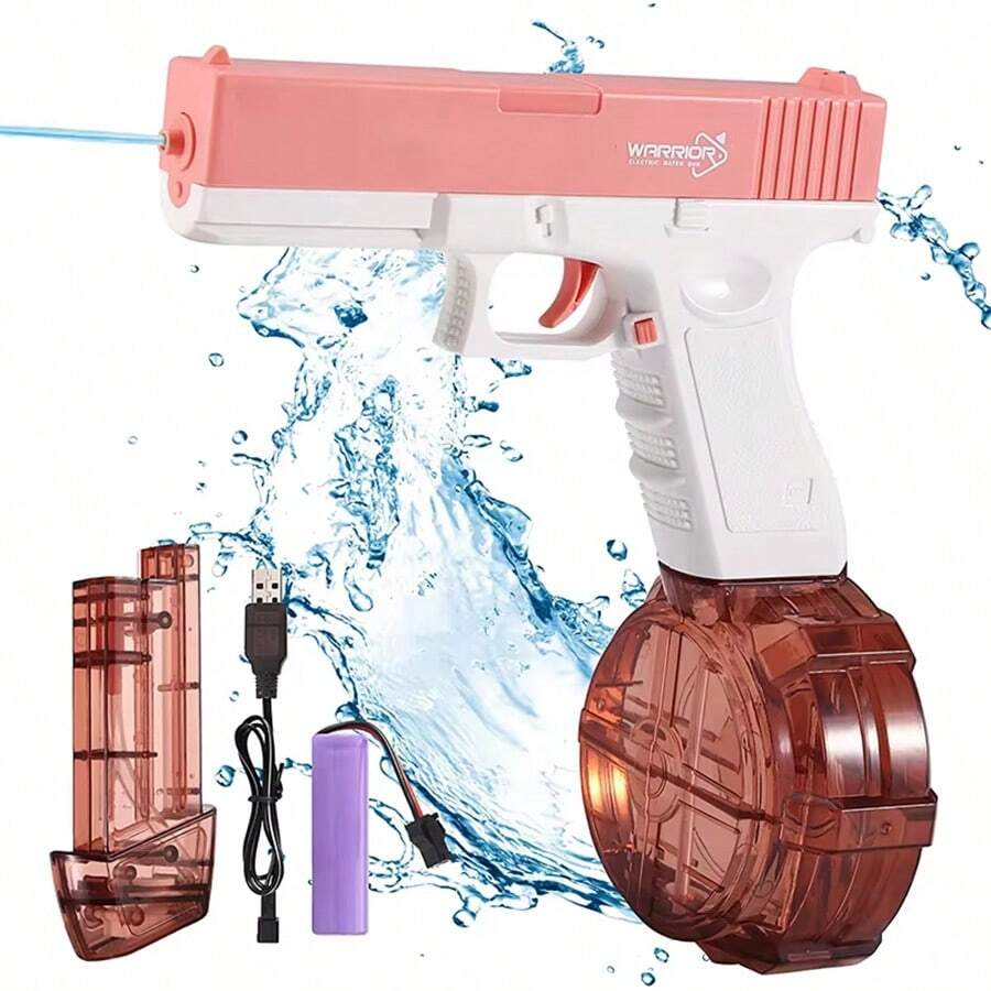 Automatic Continuous Shooting Water Gun Rechargeable Water Launcher 10m ...