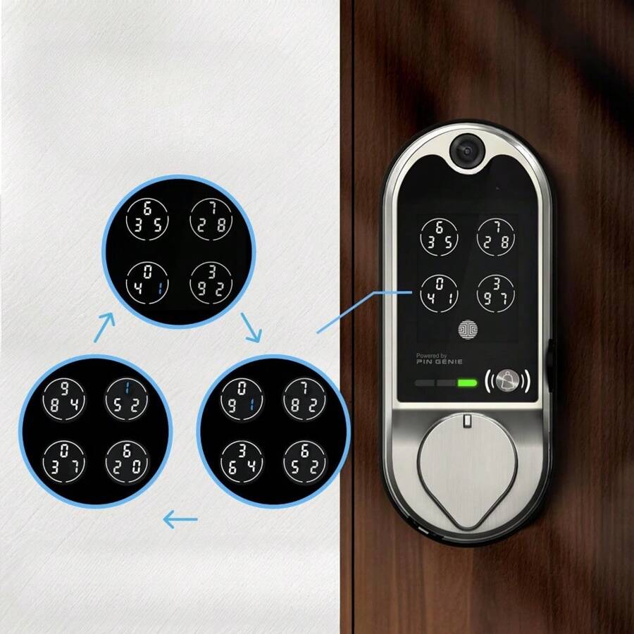 Visual Lock, Video Doorbell Front Door Smart Lock, Fingerprint Door ...