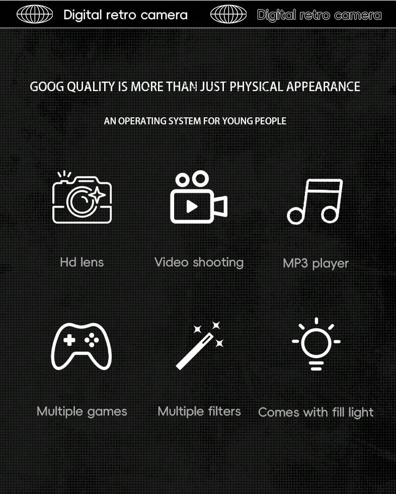 CCD Digital High Definition Camera, Digital Retro Mirrorless Camera ...